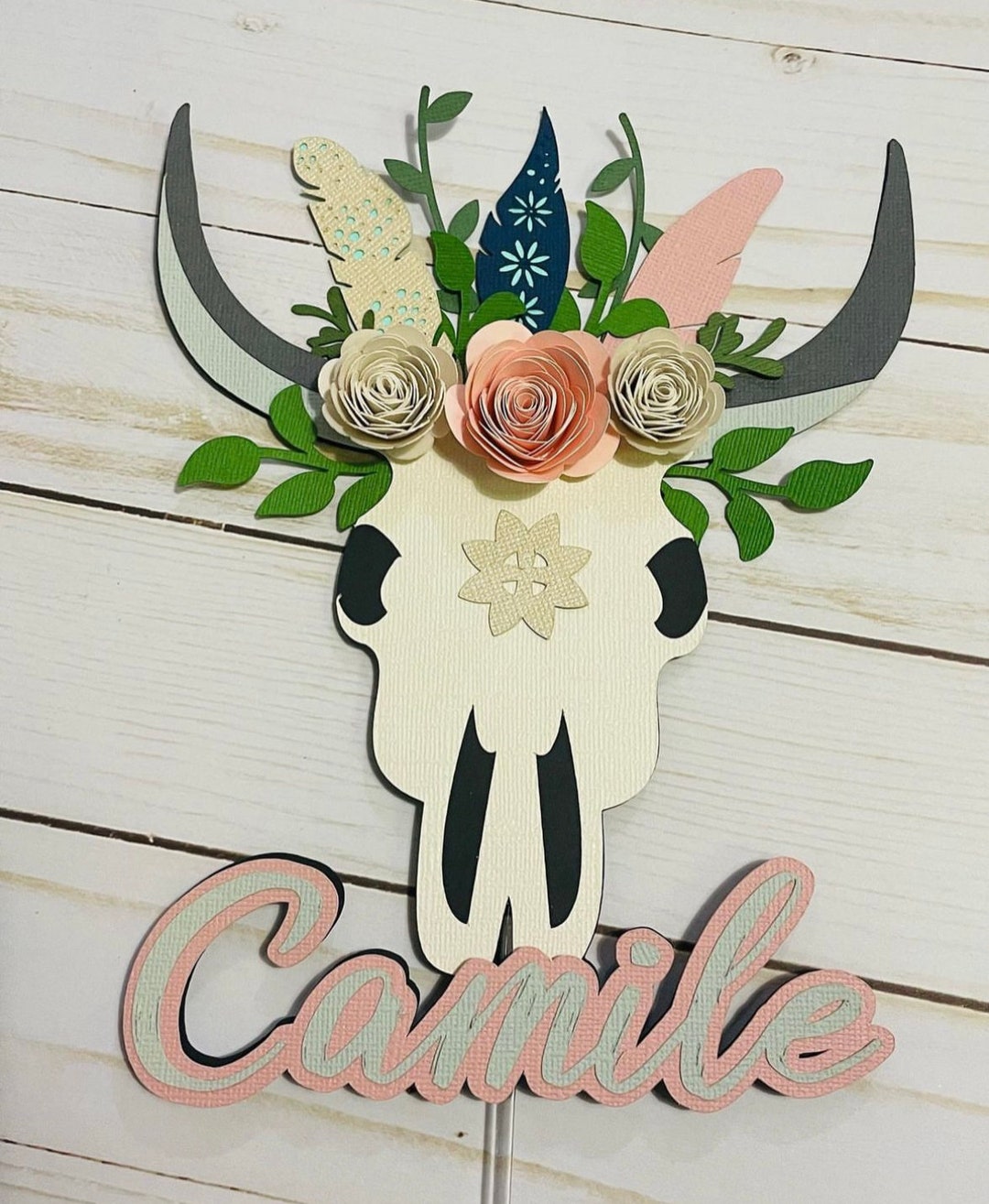 Cow Skull Cake Topper - Etsy