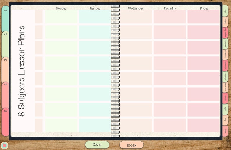 Digital TEACHER PLANNER Chalkboard Design - Etsy