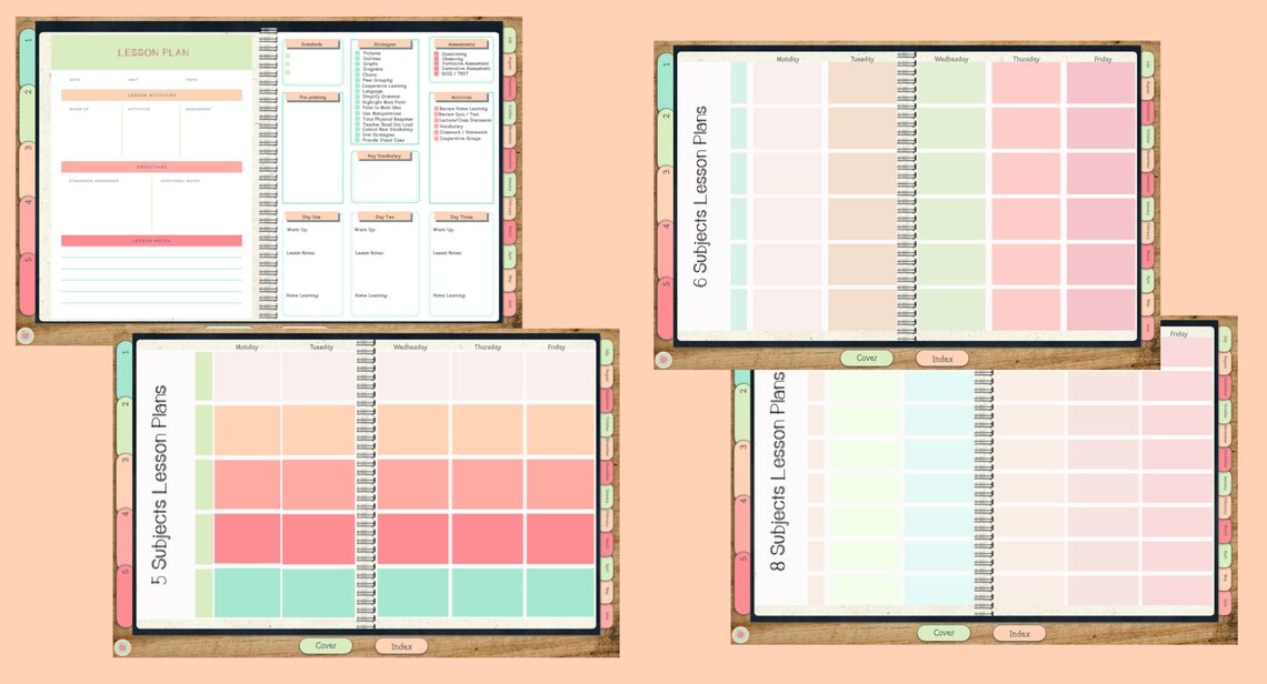 Digital TEACHER PLANNER Chalkboard Design - Etsy