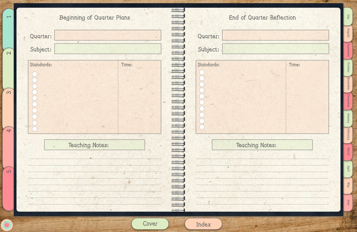 Digital TEACHER PLANNER Chalkboard Design - Etsy
