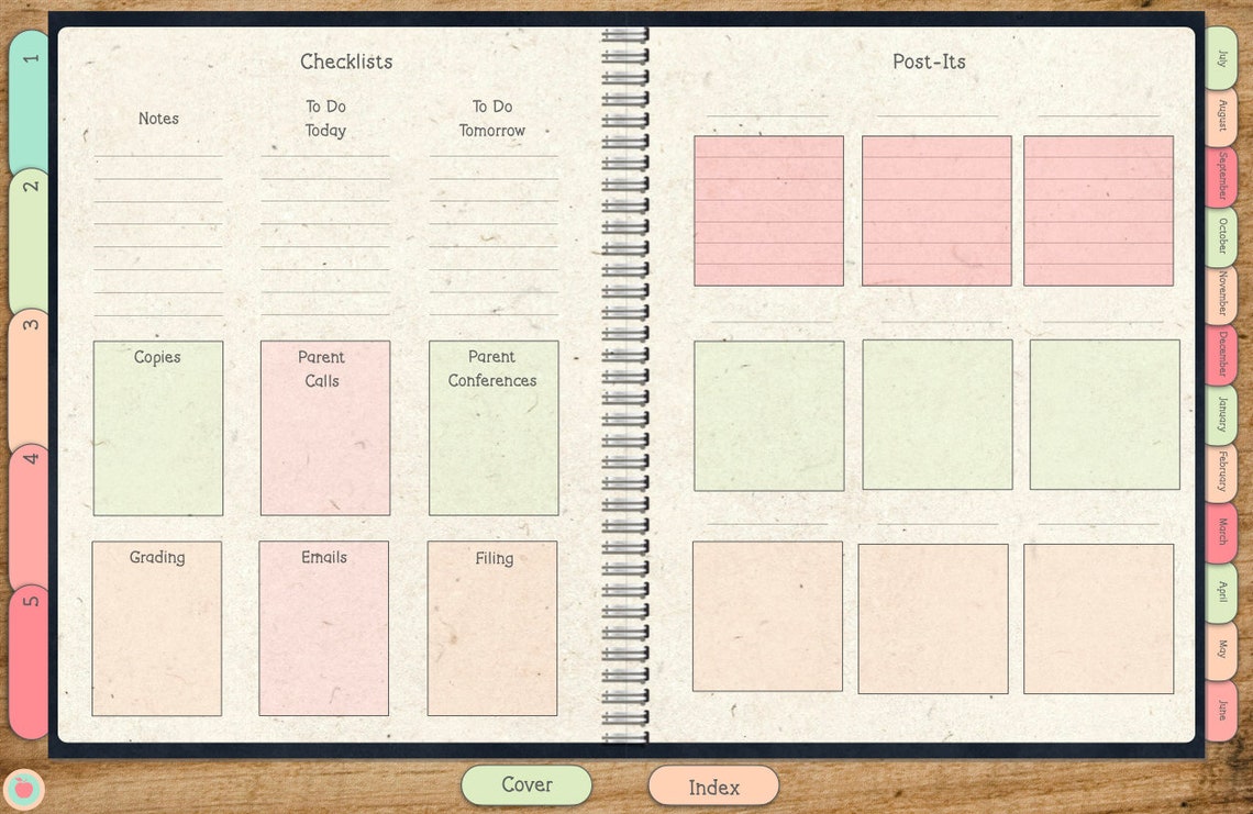 Digital TEACHER PLANNER Chalkboard Design - Etsy