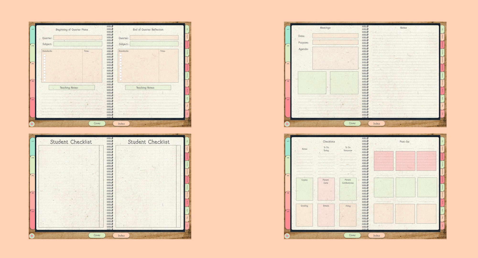 Digital TEACHER PLANNER Chalkboard Design - Etsy