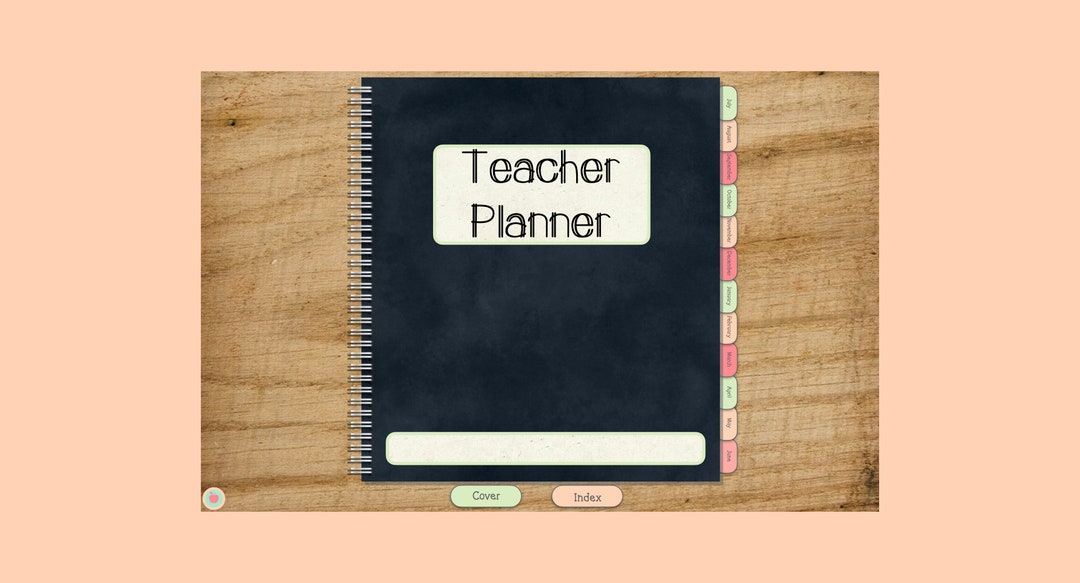 Digital TEACHER PLANNER Chalkboard Design - Etsy