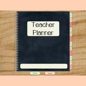 Digital TEACHER PLANNER Chalkboard Design - Etsy