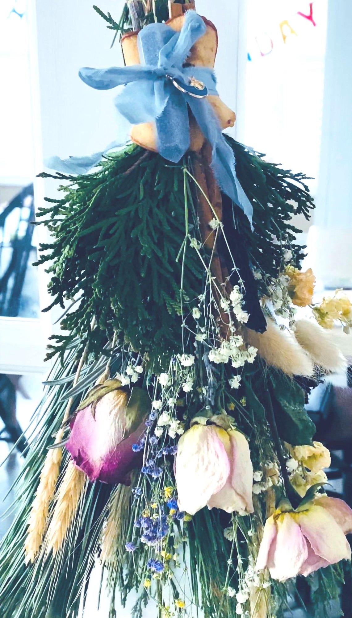Custom Besom Broom: Pagan Altar Decor With Flowers - Etsy