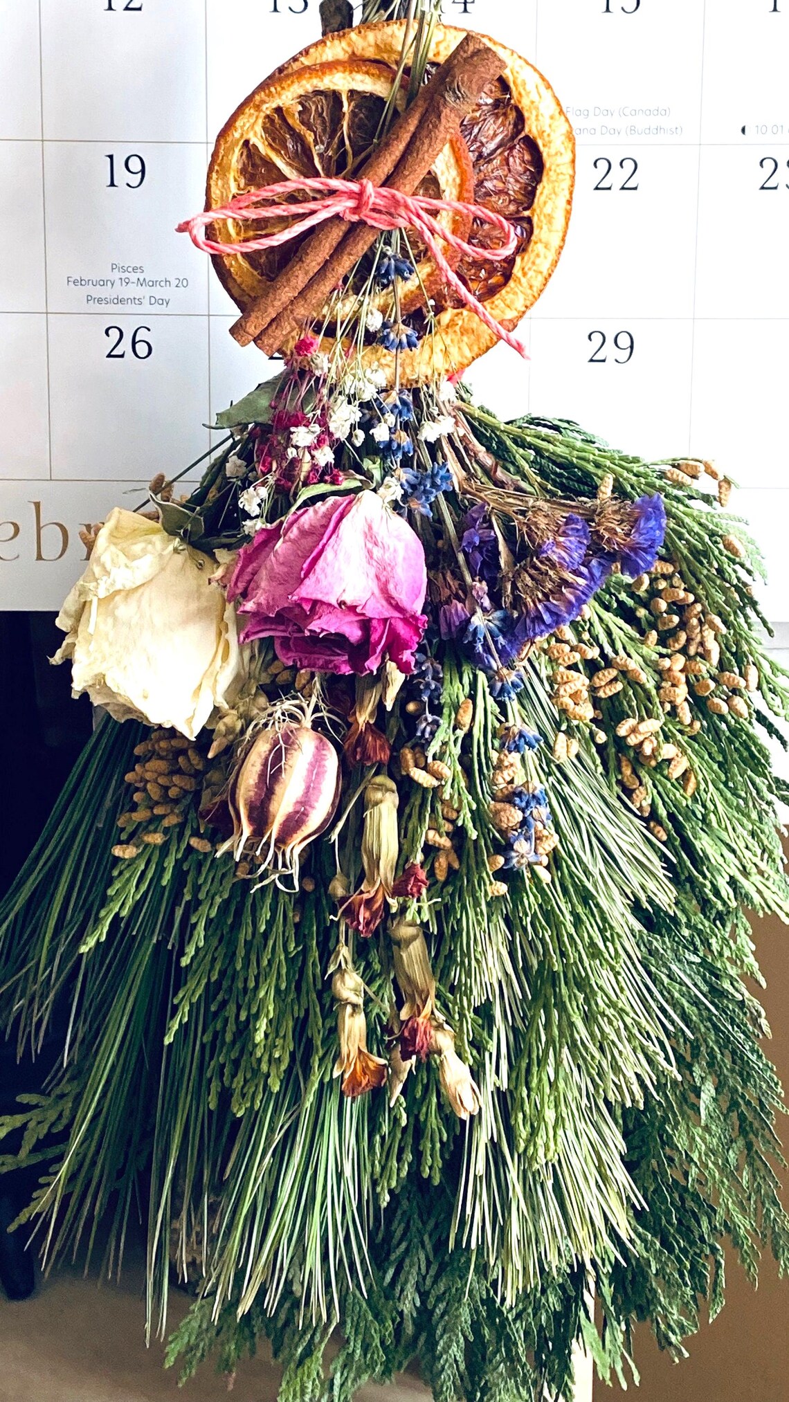 Custom Besom Broom: Pagan Altar Decor With Flowers - Etsy