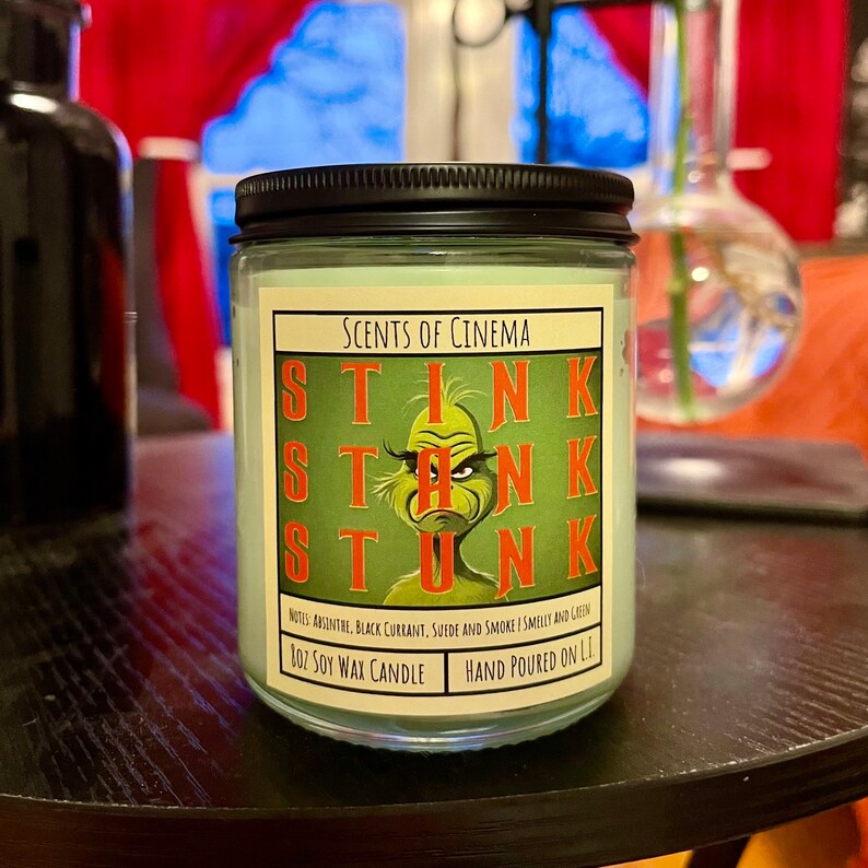 Stink, Stank, Stunk | Absinthe, Black Currant, Suede & Smoke | Soy Wax ...