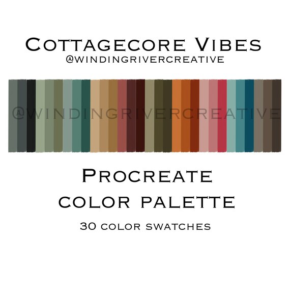 Cottagecore Vibes Procreate Color Palette Procreate for | Etsy