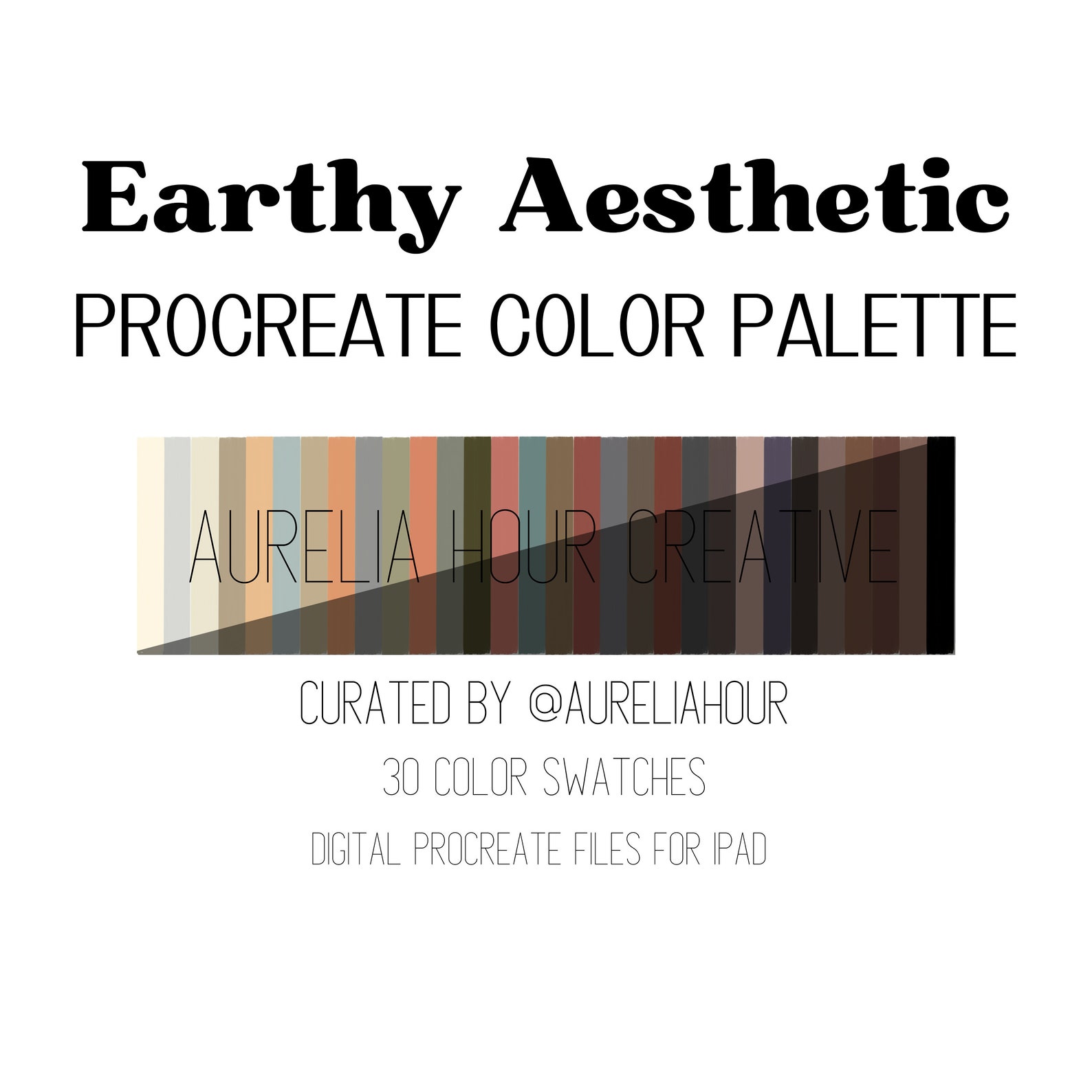 Earthy Aesthetic - Procreate Color Palette - Procreate for iPad - Earth ...