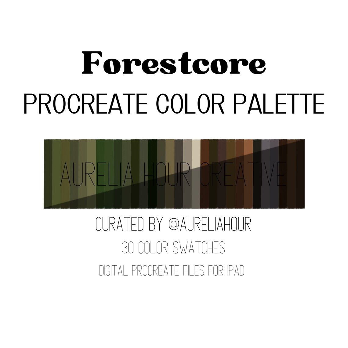Forestcore - Procreate Color Palette - Procreate for iPad - Deep Woods ...