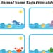 Ocean Animals Children's Name Tag [instant Download] 8x11 Nametag ...