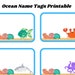Ocean Children's Name Tag [instant Download] 8x11 Nametag Placemat ...