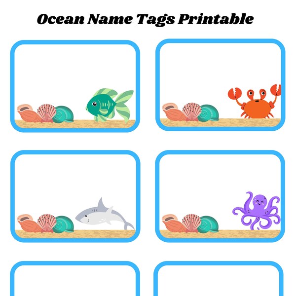Summer Cubby Name Tags - Etsy