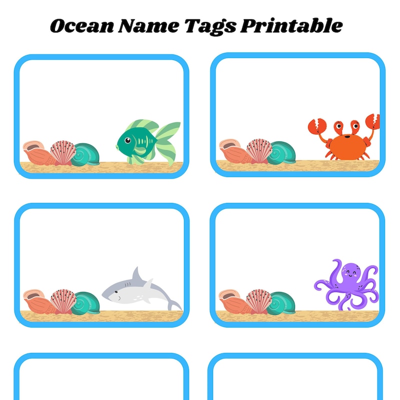 Summer Cubby Tags - Etsy