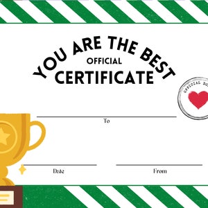 The Best Certificate [PDF Instant Download] Congratulations Award Prize ...
