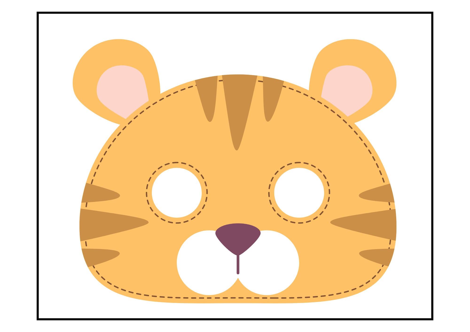 25 Printable Masks I Standard PDF I Instant Download I Animal Halloween ...