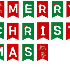 Christmas Bunting - [instant Download] - Complete Set of 16 Pages in a ...