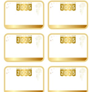 New Years Name Tag [instant Download] 8x11 PDF Nametag Placemat Setting ...