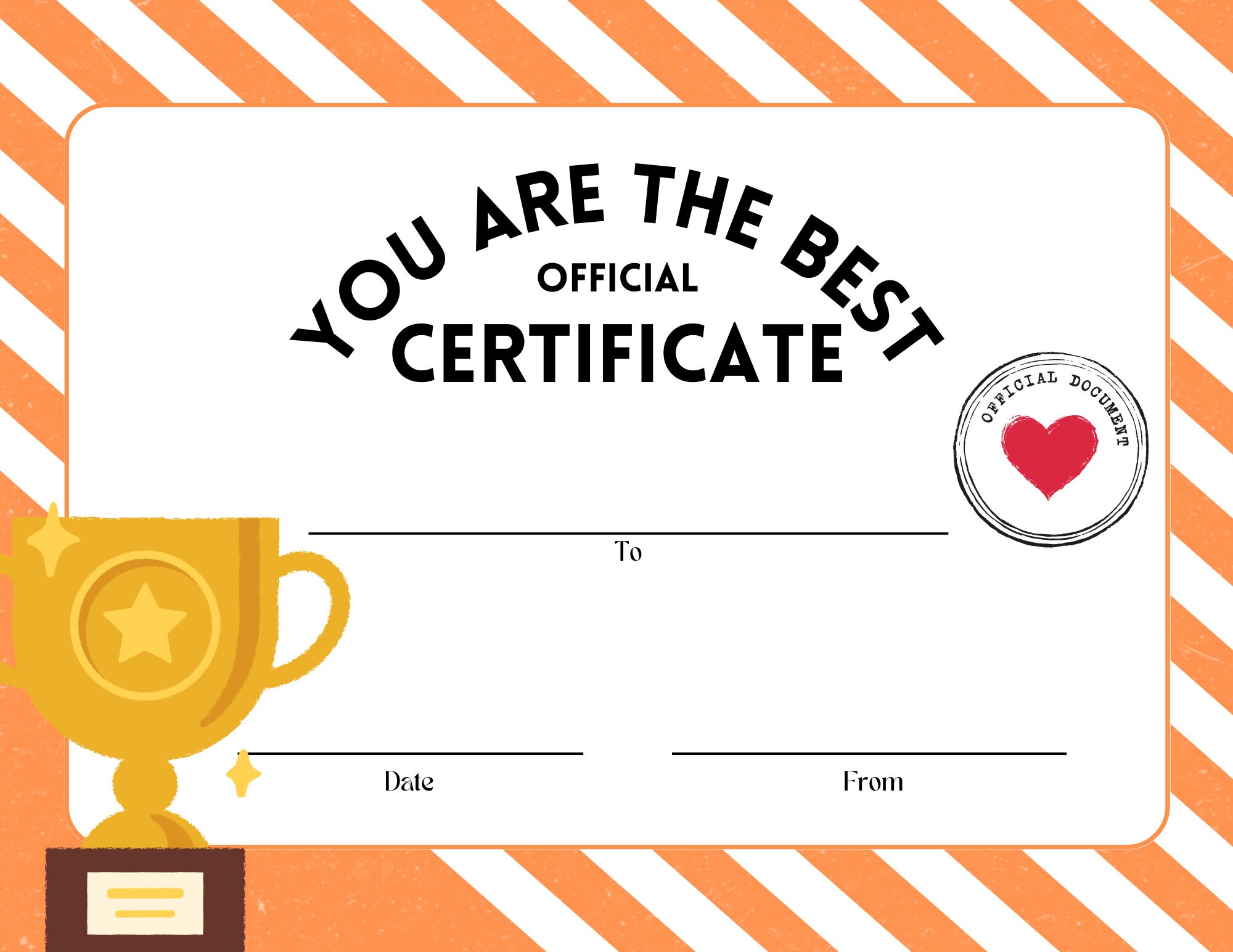 The Best Certificate [PDF Instant Download] Congratulations Award Prize ...
