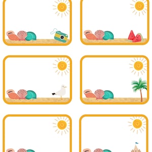 Summer Children's Name Tag [instant Download] 8x11 Placemat Setting ...