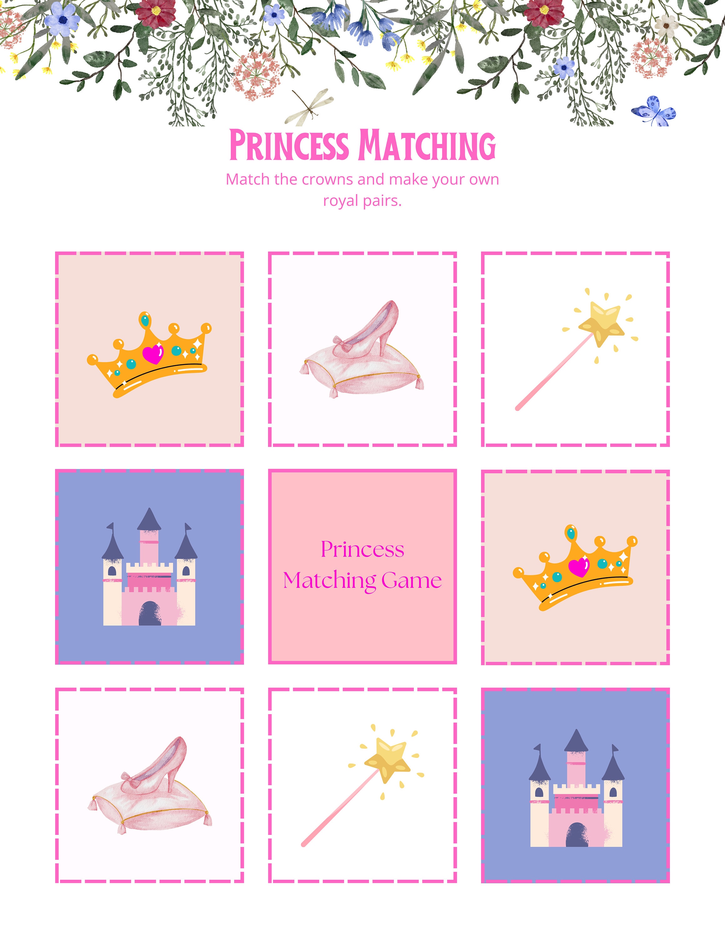 Princess Birthday Party - 8 Activities [instant Download] PDF PNG JPG ...