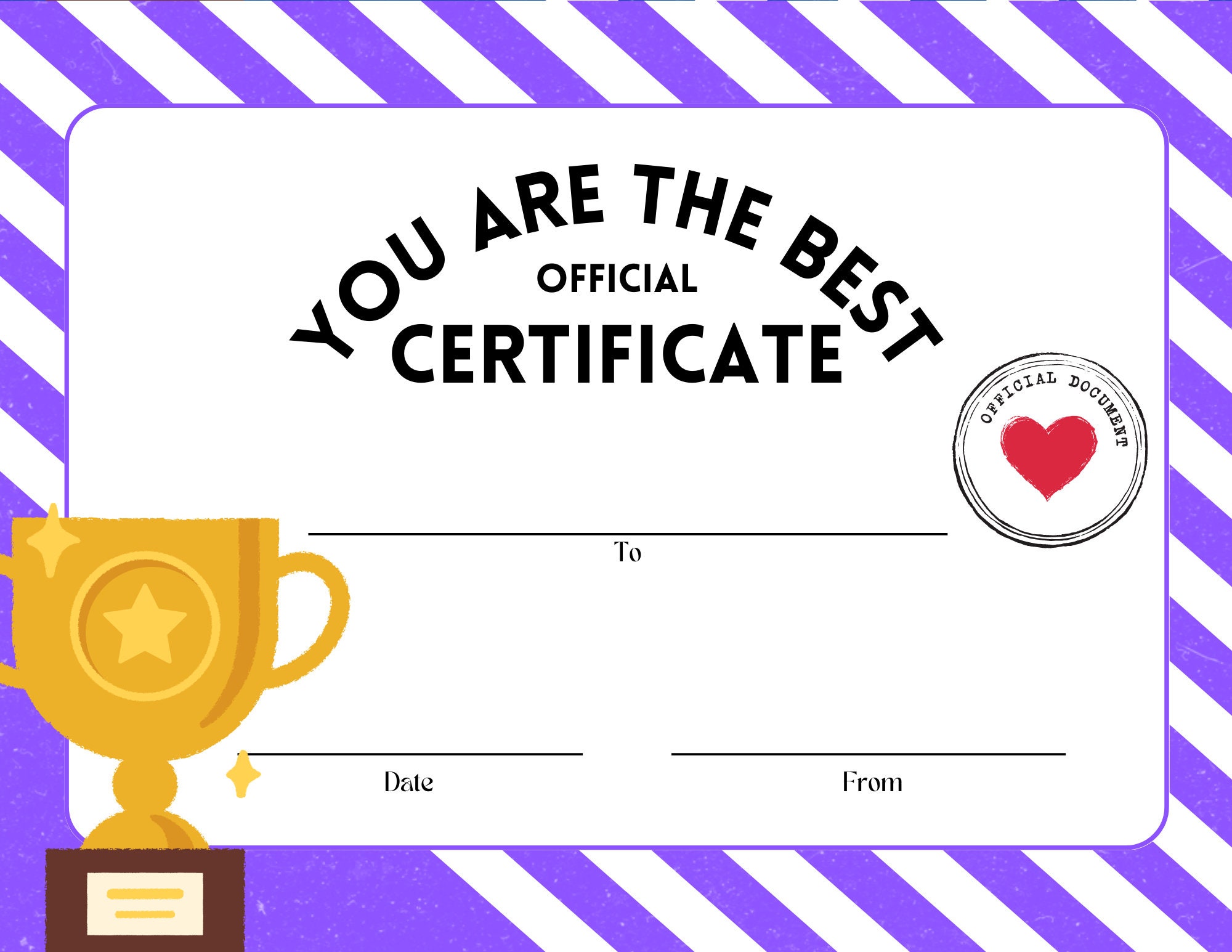 The Best Certificate [PDF Instant Download] Congratulations Award Prize ...