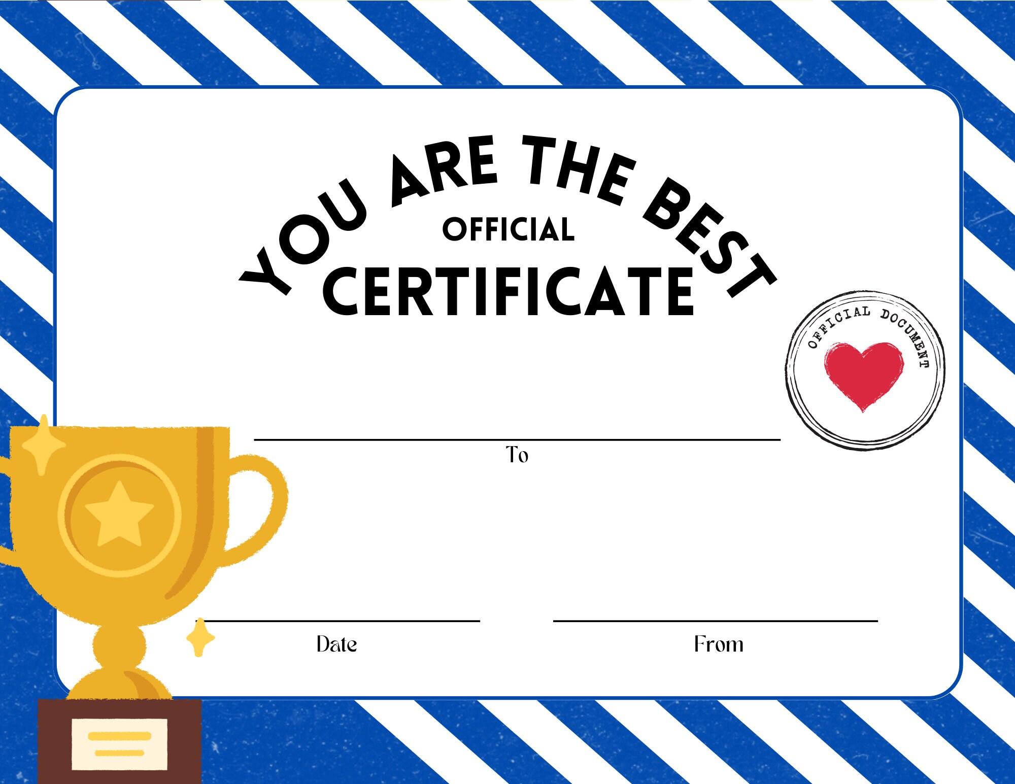 The Best Certificate [PDF Instant Download] Congratulations Award Prize ...