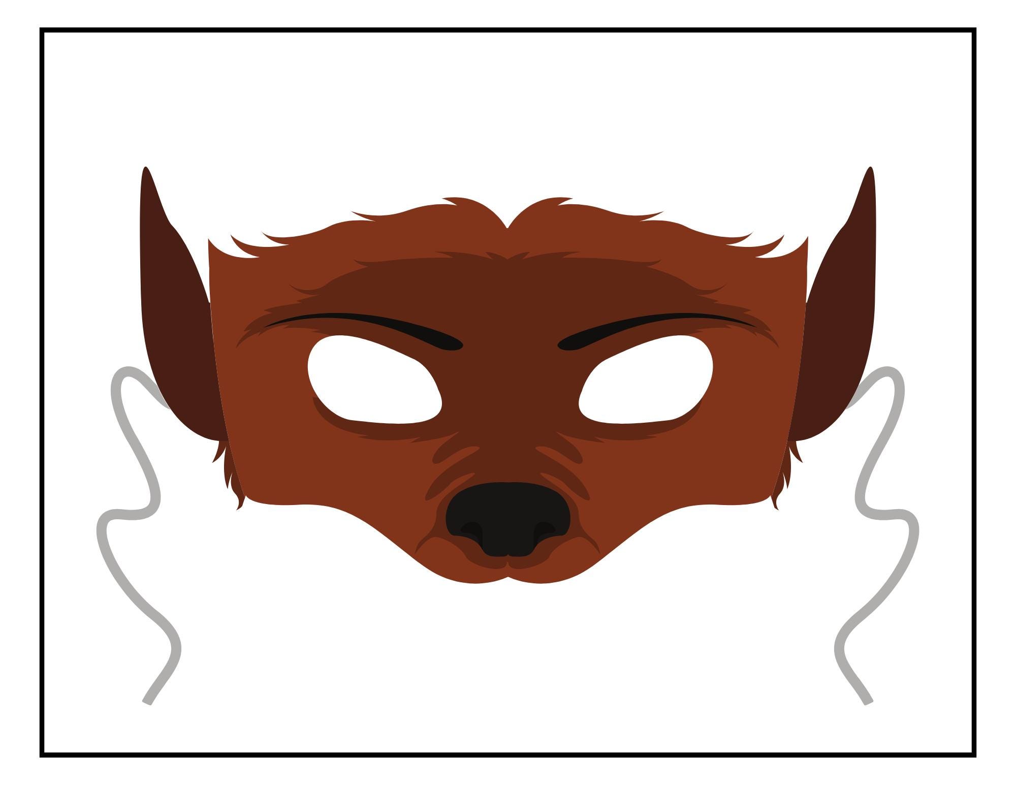 23 Printable Masks I Standard PDF I Instant Download I Animal Halloween ...