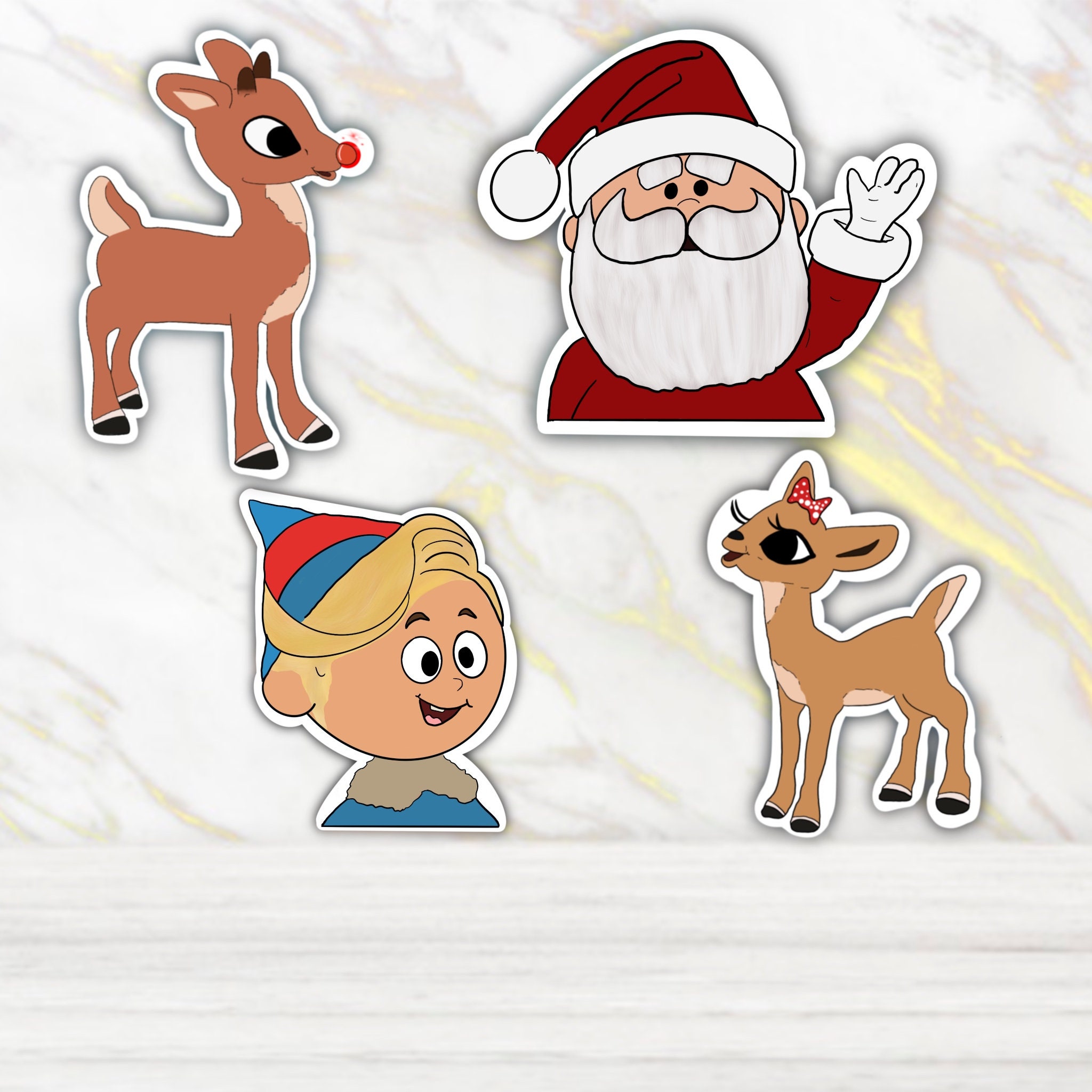 Rudolph the Red Nosed Reindeer Sticker Pack - Etsy