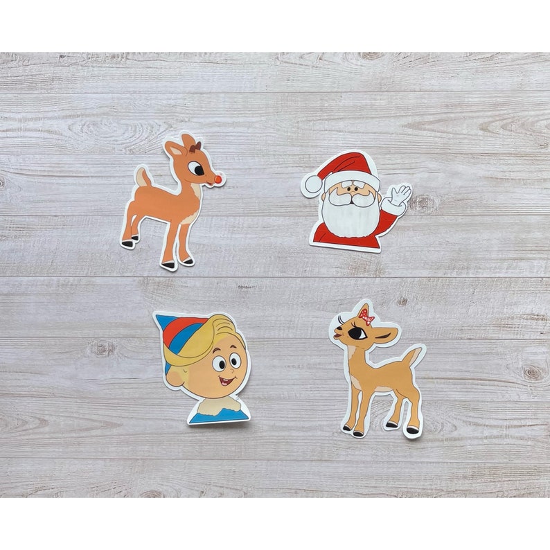 Rudolph The Red Nosed Reindeer Sticker Pack | Etsy