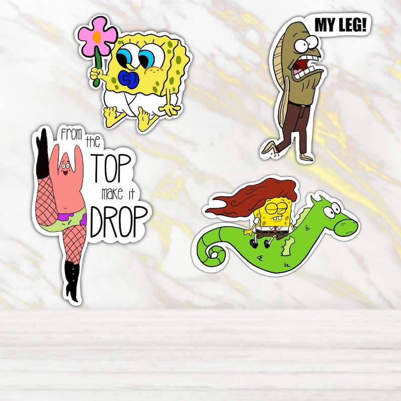 Spongebob Stickers - Etsy