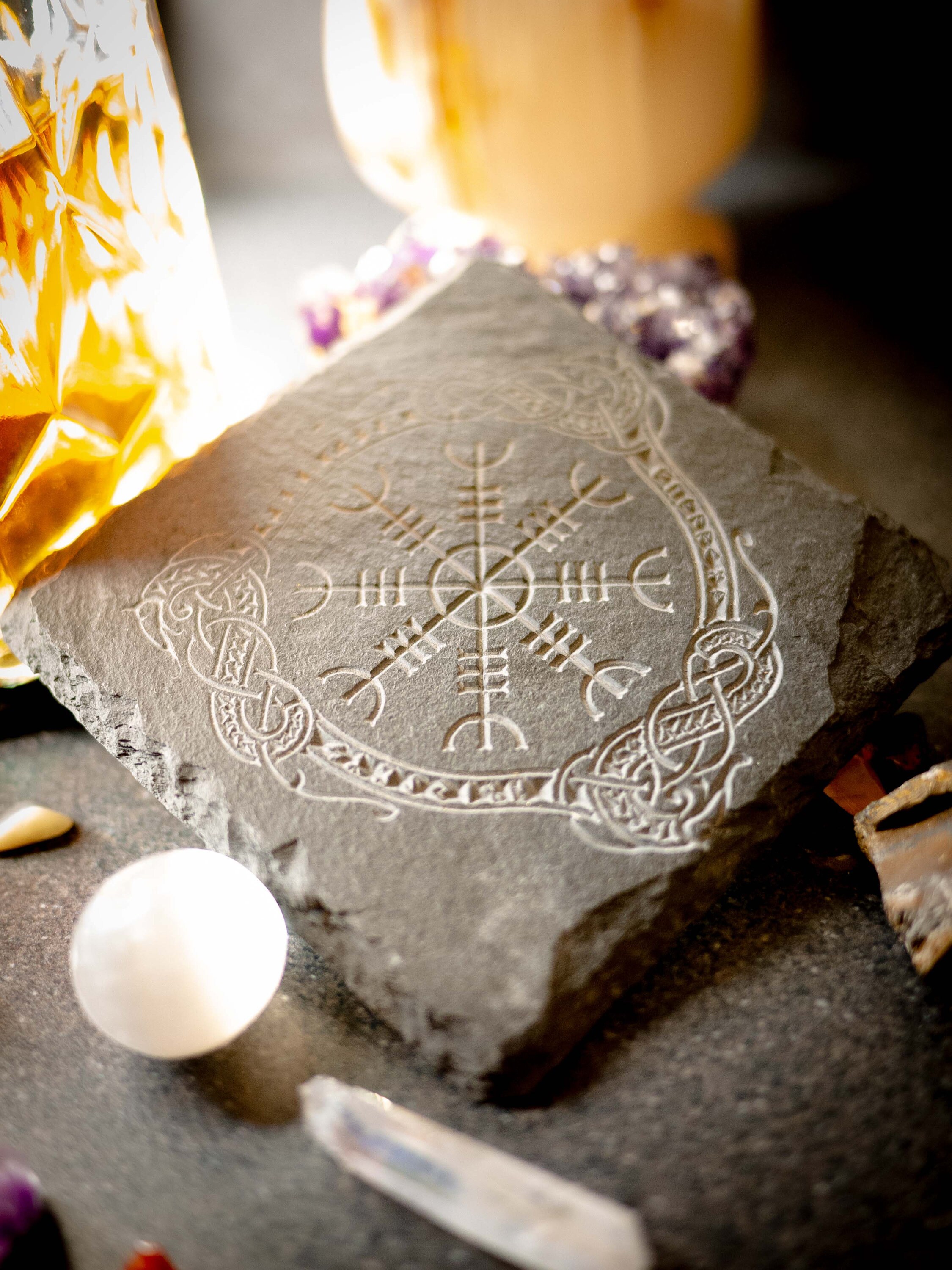The Helm of Awe Vegvisir Coaster Norse Valheim Inspired - Etsy UK