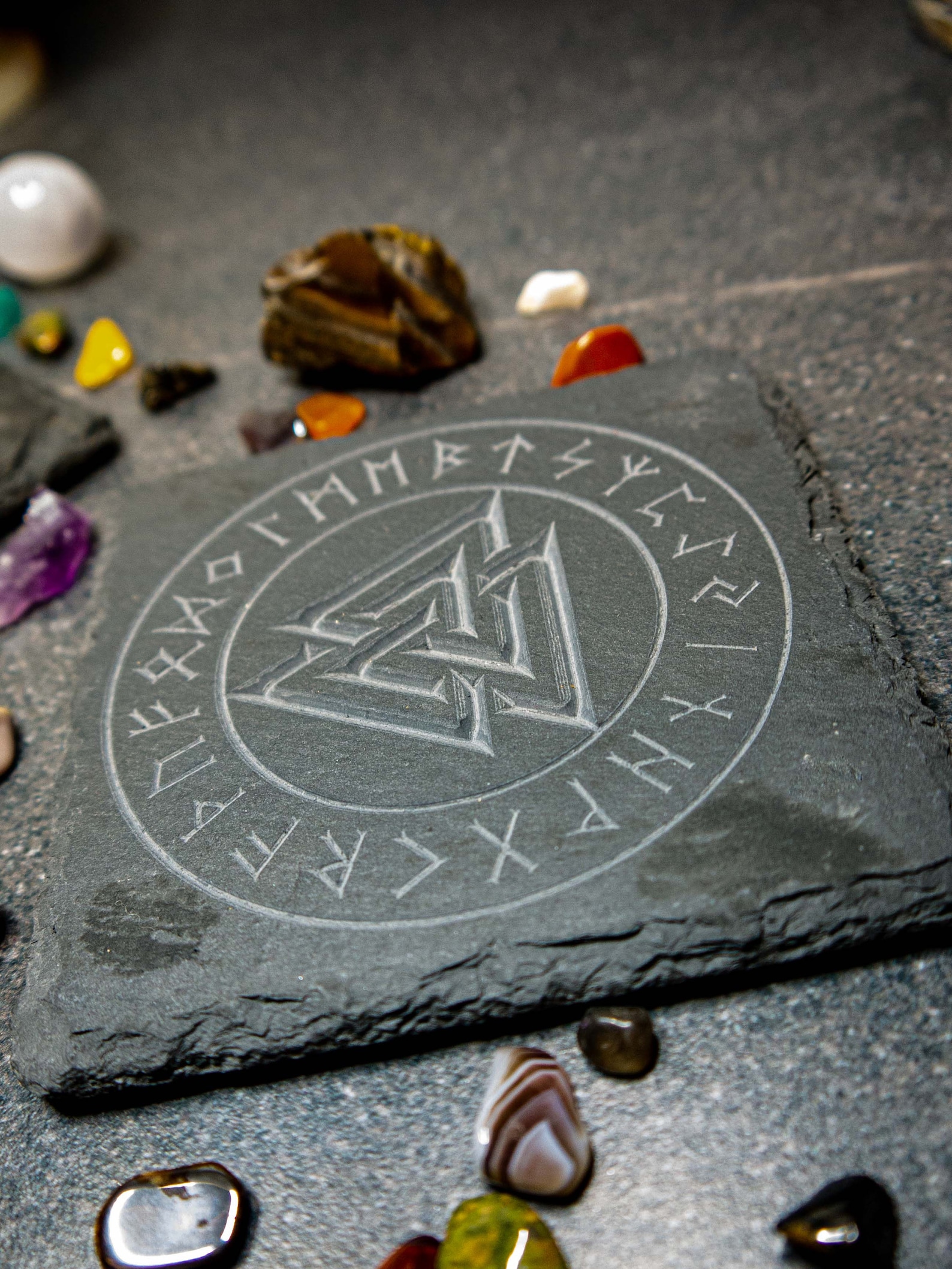 Personalised Valknut Coaster Vegvisir Coaster Norse Valheim - Etsy