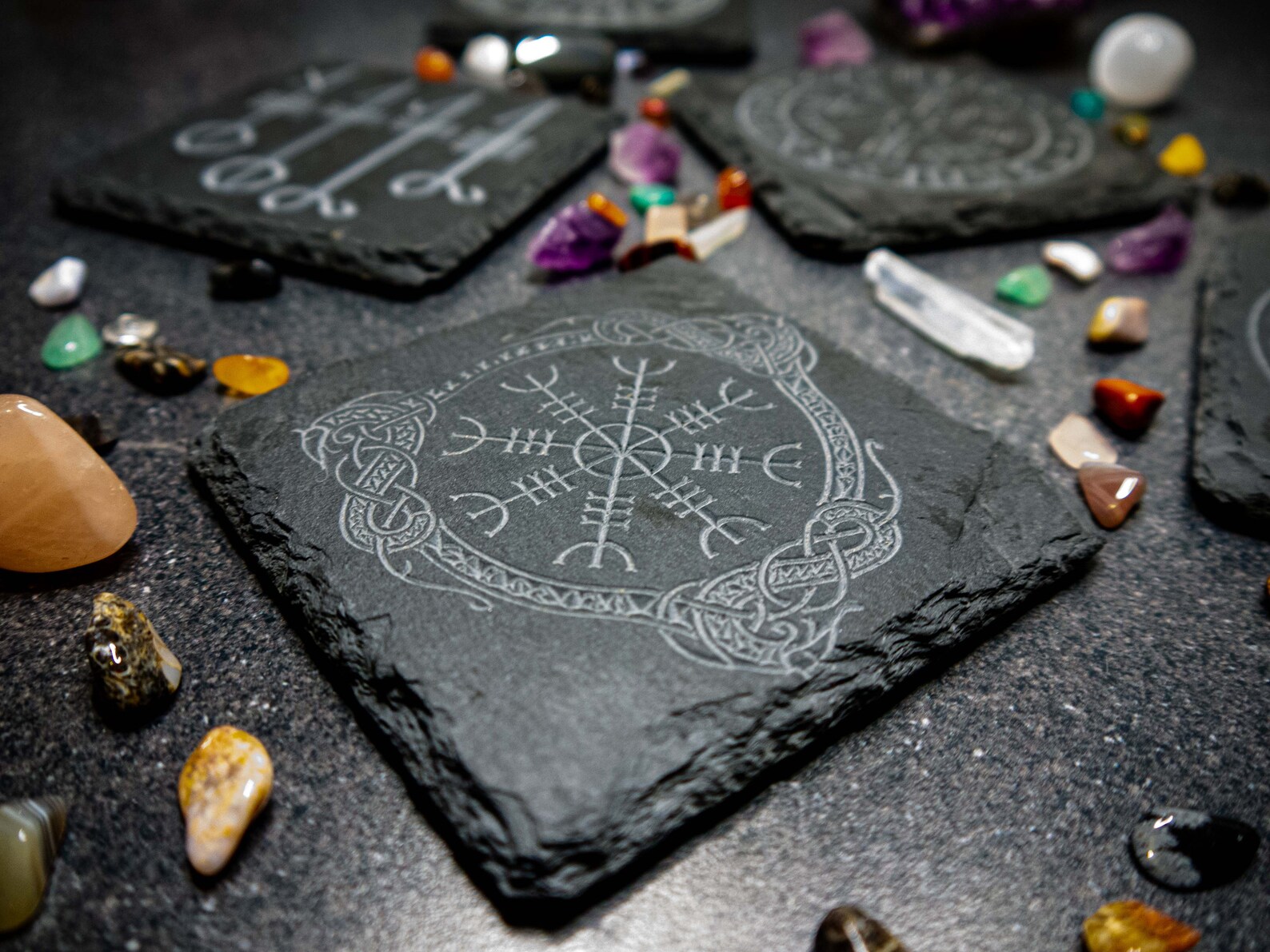 The Helm of Awe, Vegvisir Coaster, Norse, Valheim Inspired , Magical ...