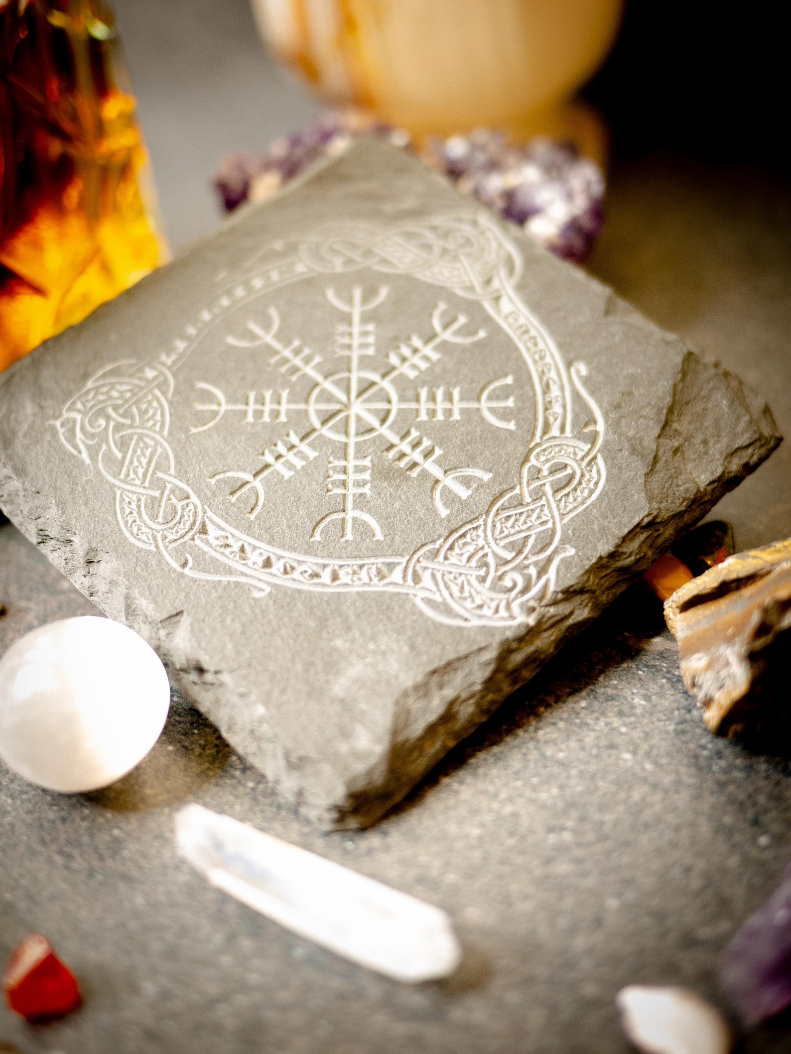 The Helm of Awe, Vegvisir Coaster, Norse, Valheim Inspired , Magical ...