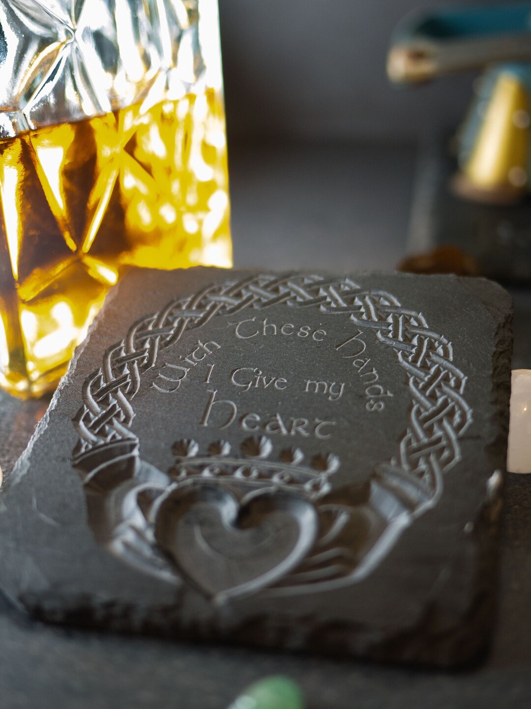 Claddagh Irish Heart, Hands and Crown Romantic Love Symbol PERSONALISED ...
