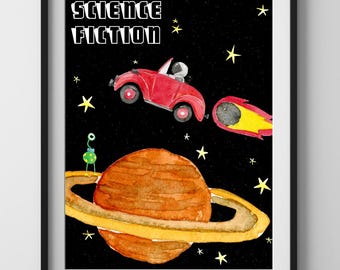 Literary Genre Poster, Fantasy, Fiction Genres, Library Genre Posters ...