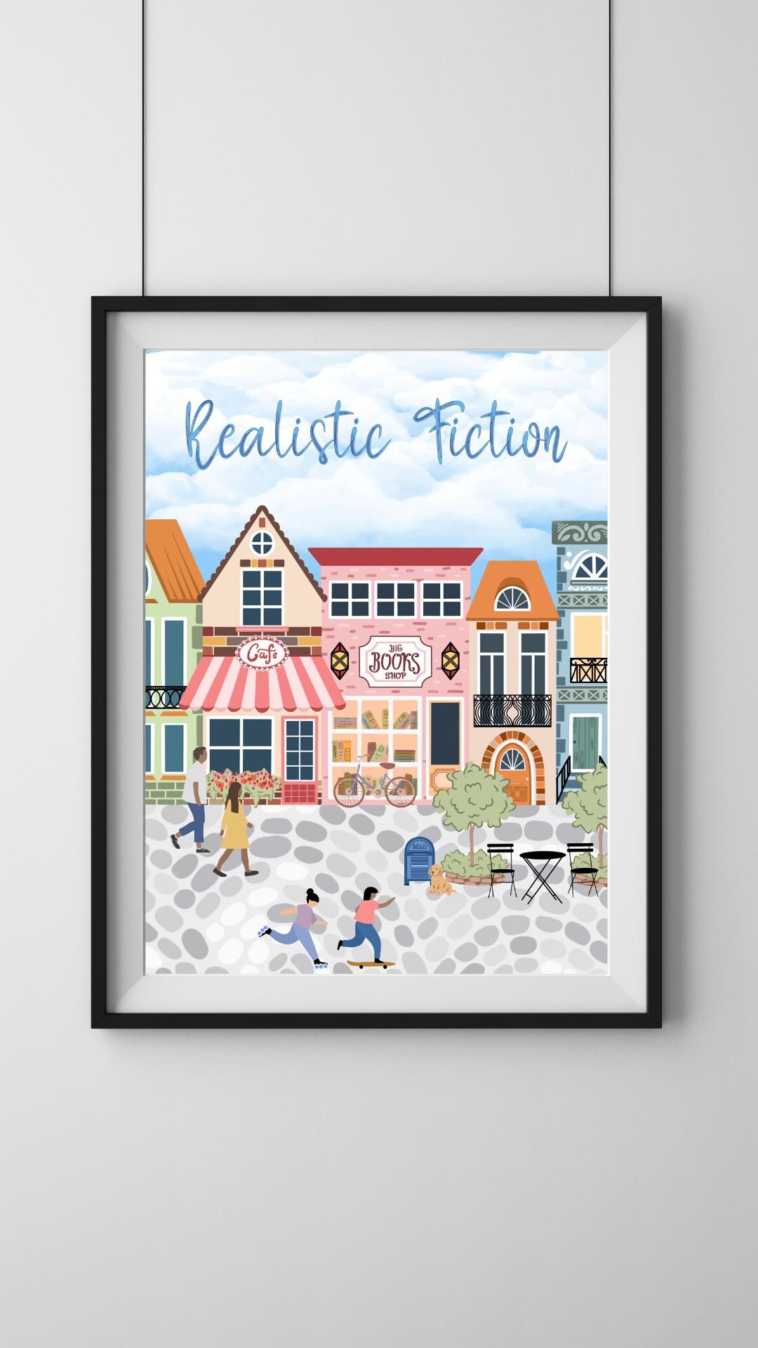 Literary Genre Poster, Realistic Fiction, Fiction Genres, Library ...