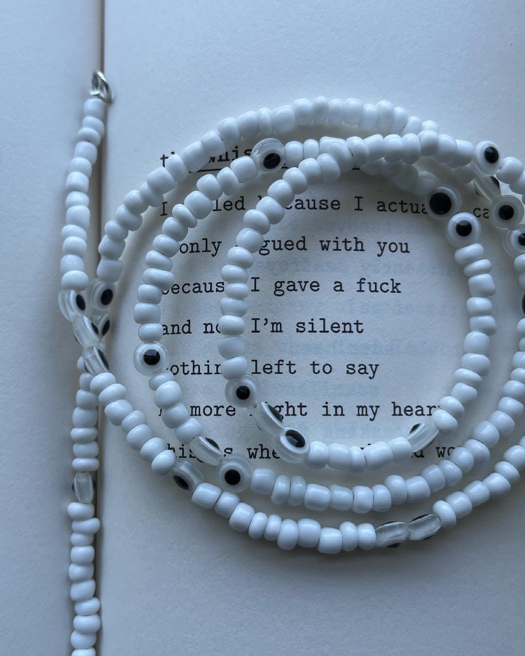 Black and White Evil Eye Beaded Waist Bead Evil Eye Beaded - Etsy