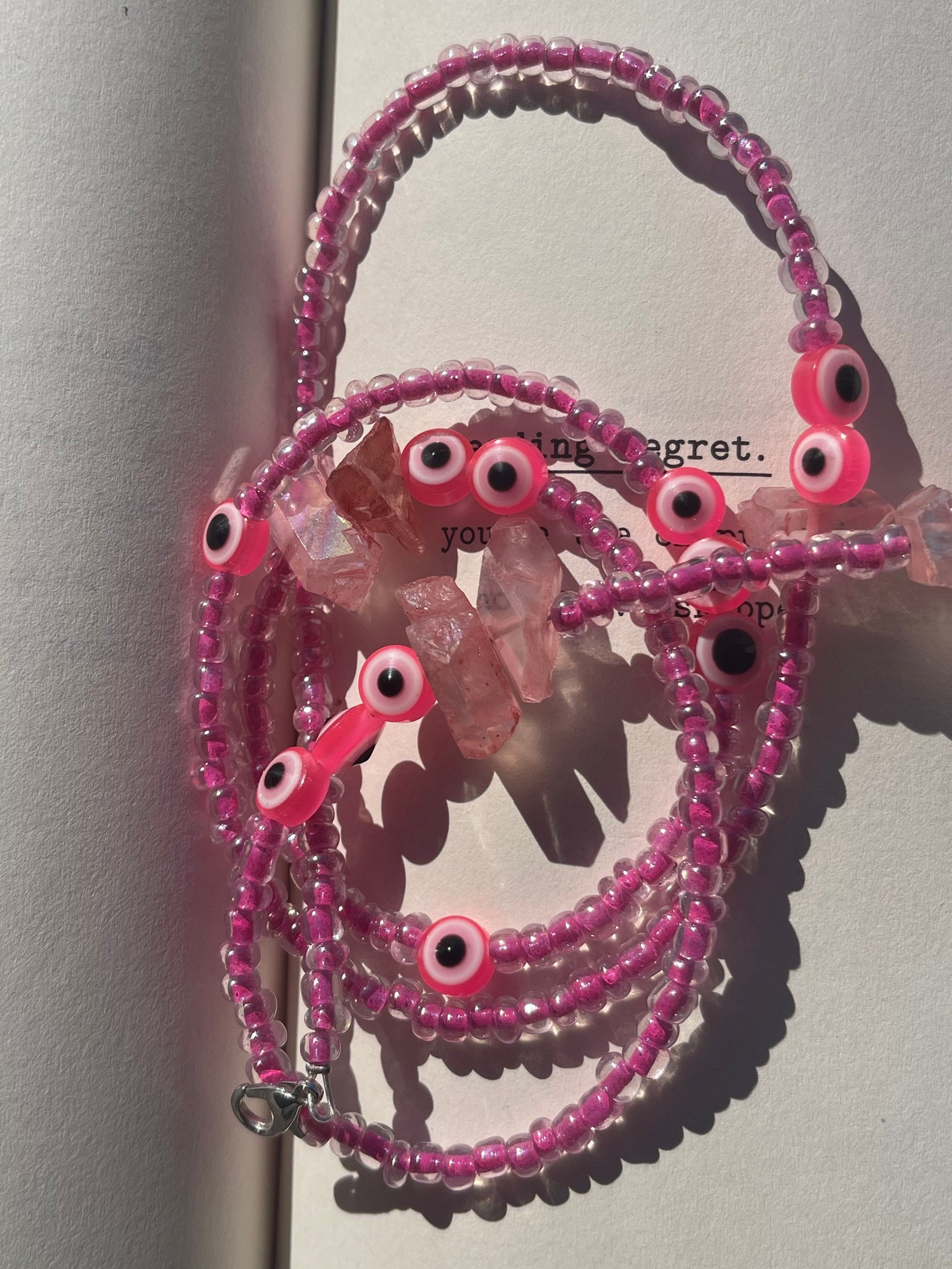 Pretty in Pink Evil Evil Eye Waist Bead Pink Beaded Waist - Etsy
