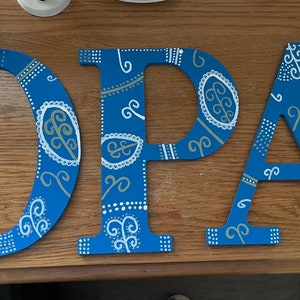 Paisley Printed Wood Letters - Etsy