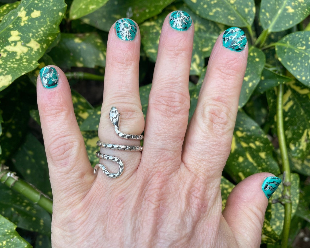 Coiled Textured Snake Ring Sterling 925 Mexico Size 6 - Etsy