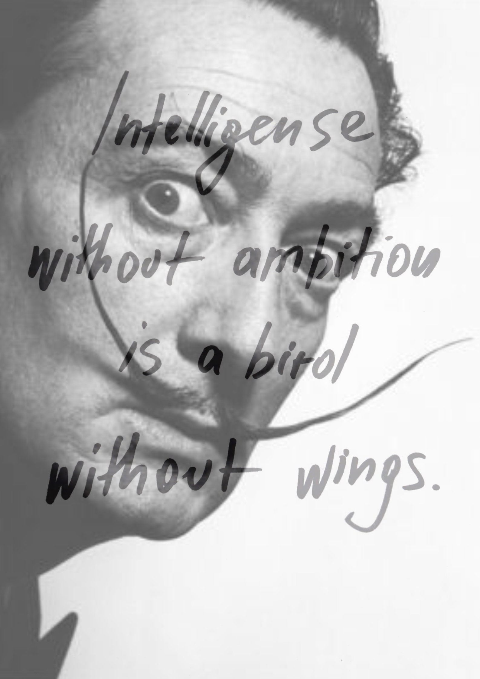 Salvador Dalì Portrait With His Famous Hand Written Quote. - Etsy