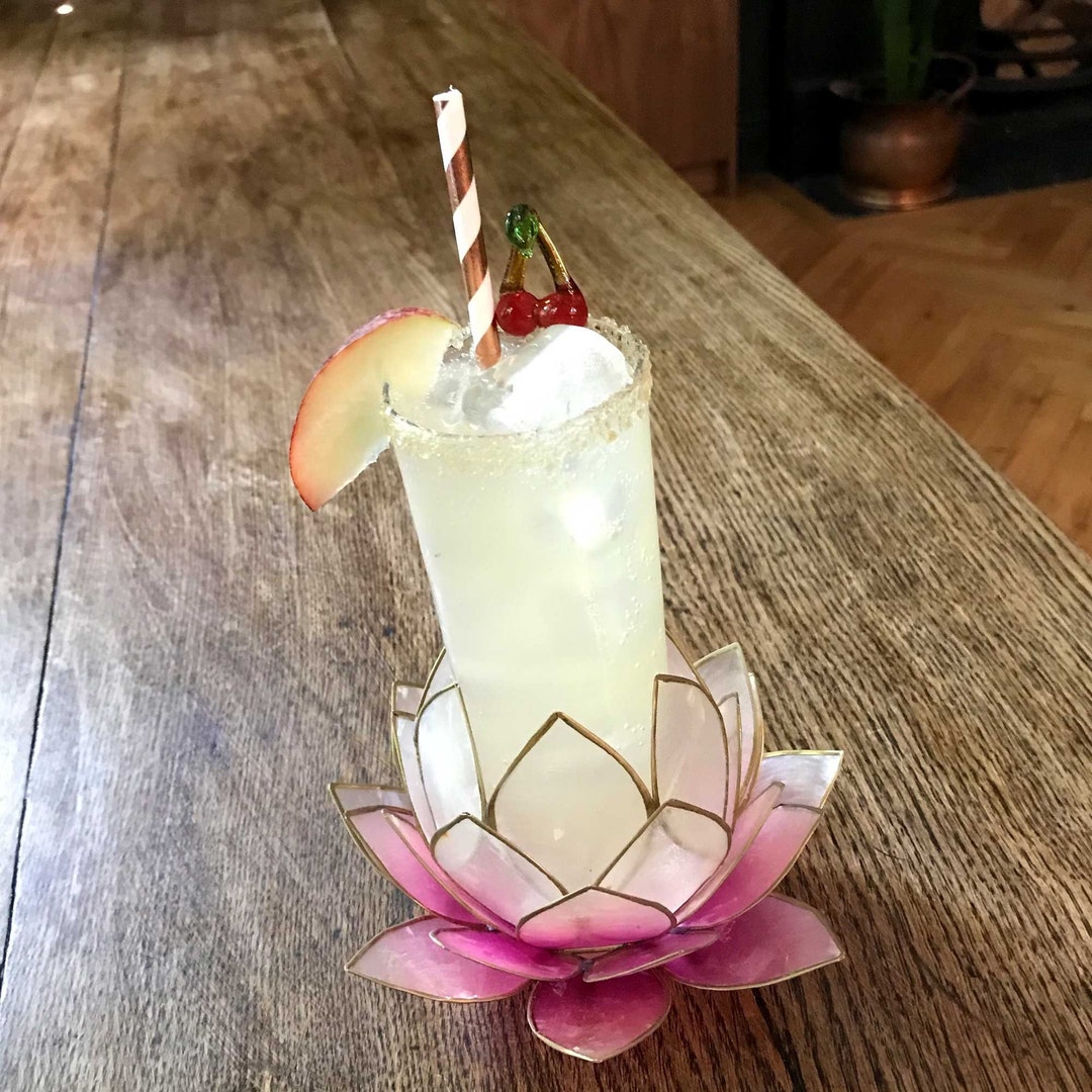 Pretty in Pink: Lotus Flower Cocktail Glass for Stylish Sipping - Etsy
