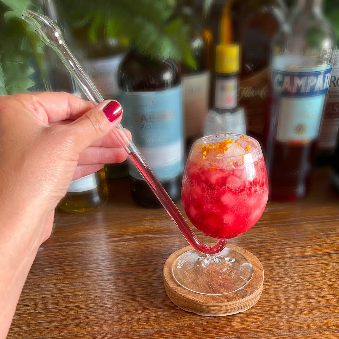 Opium Pipe Cocktail Glass - 250ml Borosilicate Glass | Unique Cocktail ...