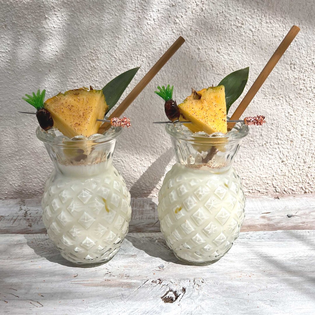 Pina Colada Tiki Glass Set - Etsy