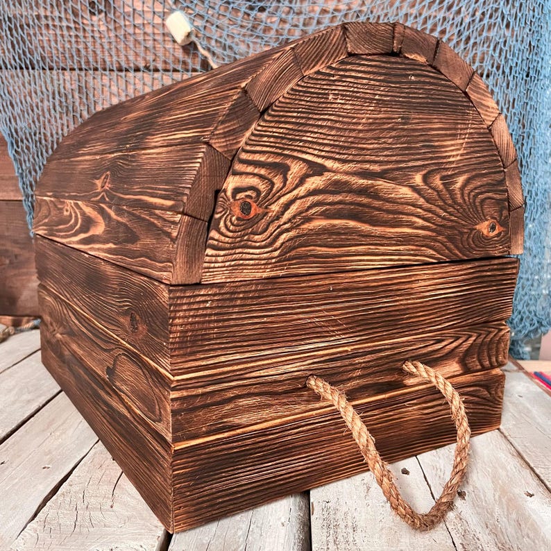 Handmade Wooden Treasure Chest Cocktail Bowl: 5L Party Centerpiece - Etsy