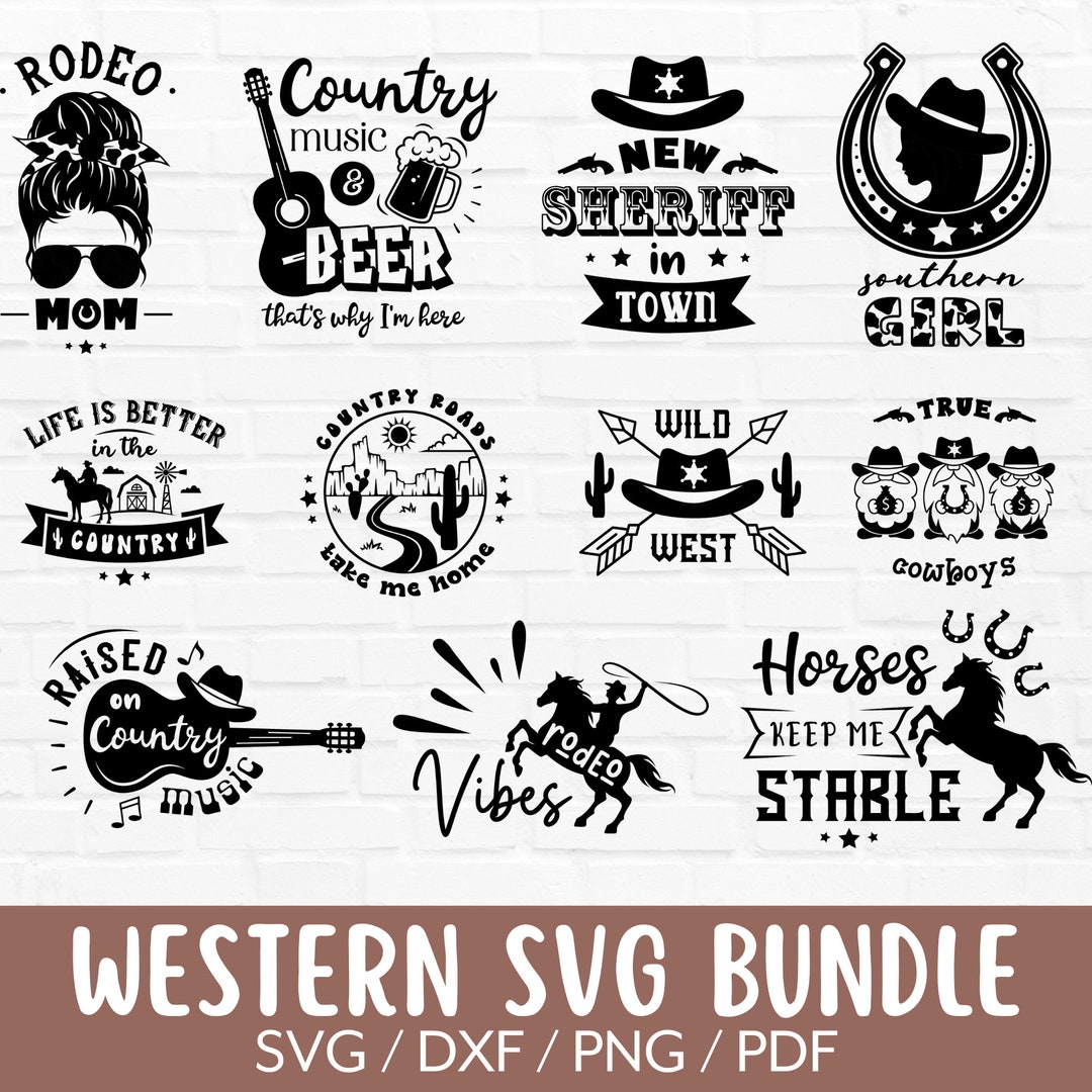 Western Svg Bundle, Western Quotes Svg, Southern Howdy Cowboy Cowgirl ...