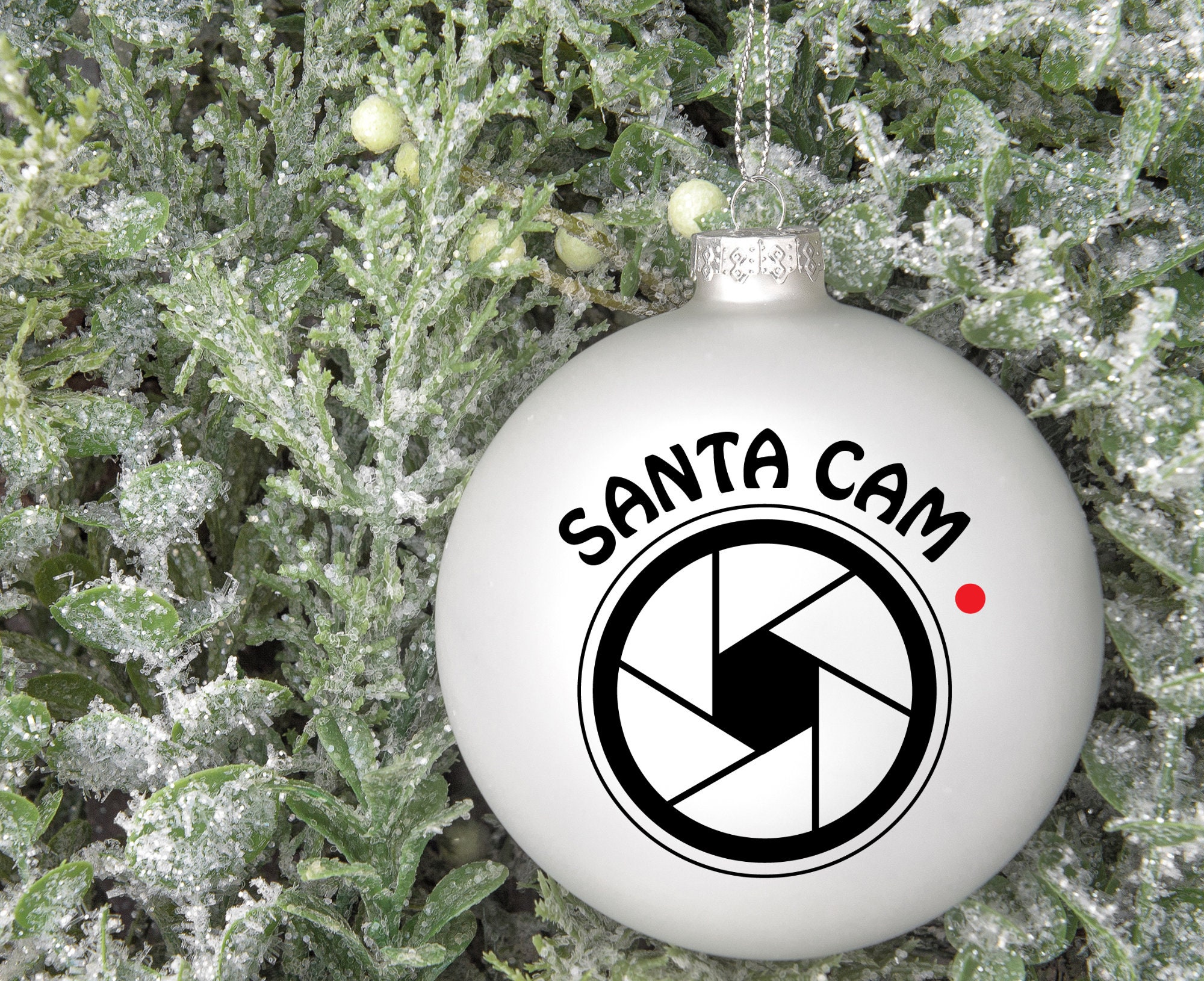 Santa Cam SVG Christmas Ornament SVG Simple Santa Cam - Etsy