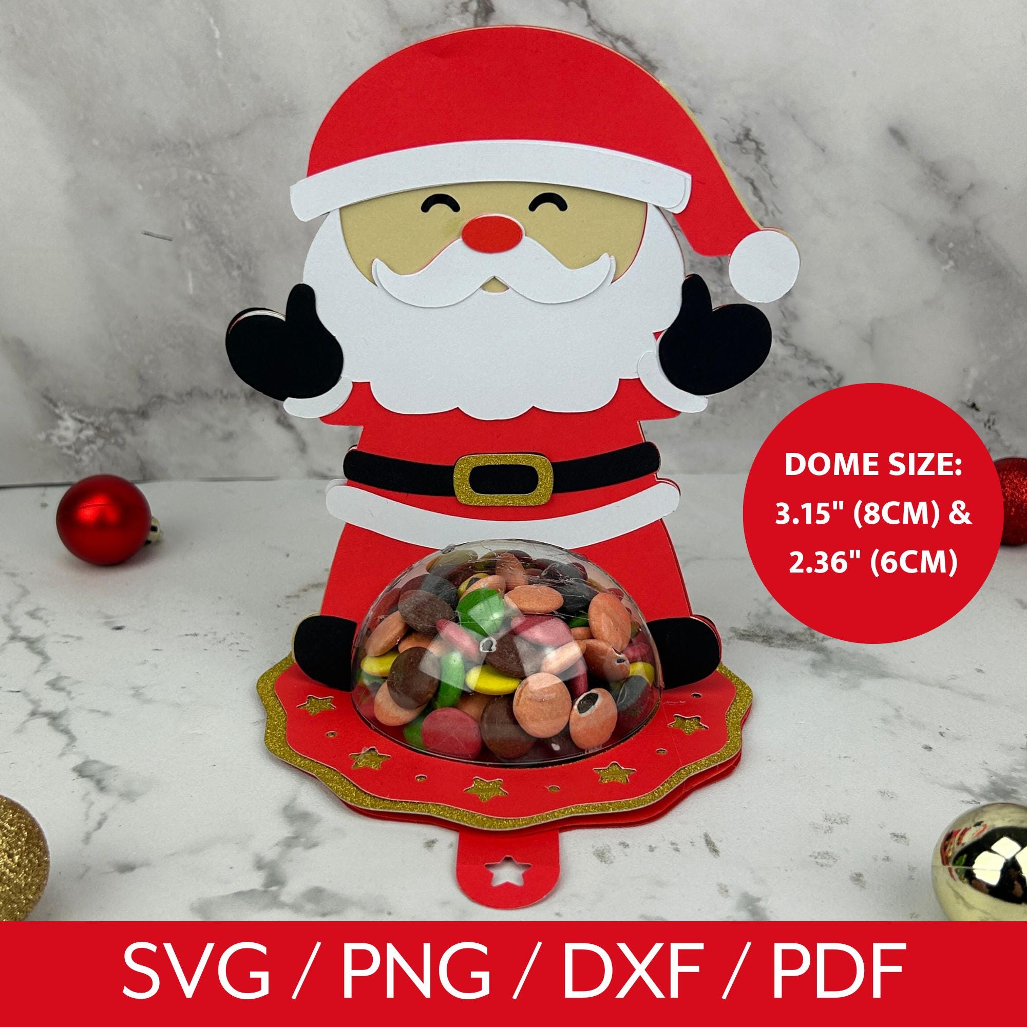 Christmas Santa Candy Holder SVG, DIY Christmas Treat Box, Chocolate ...